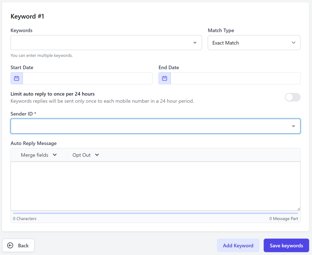 Setting up Keywords - Support | Edgility